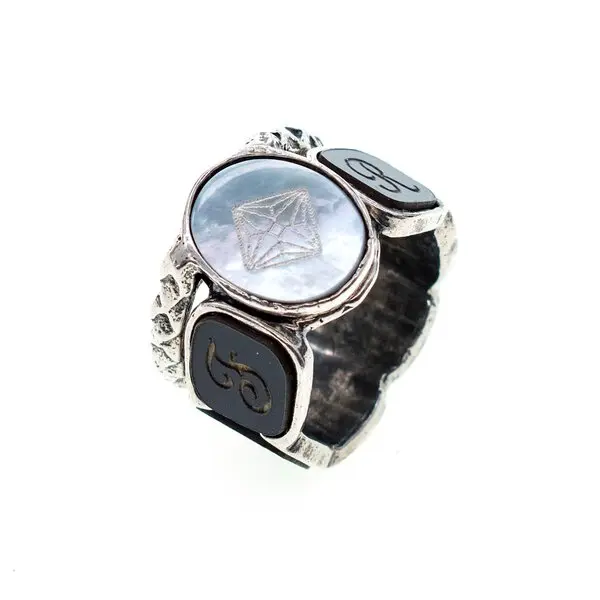 GEM KINGDOM Fame & Fortune" Duo Sterling Rings - Silver