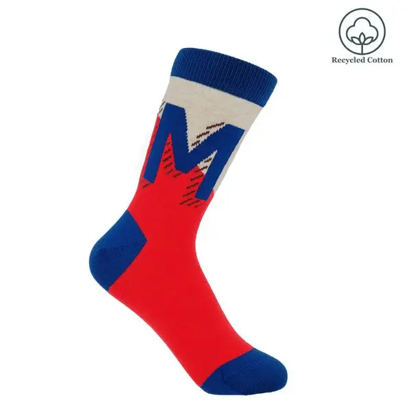 PEPER HAROW - MADE IN ENGLAND Alphabet ’s Socks – M - Red