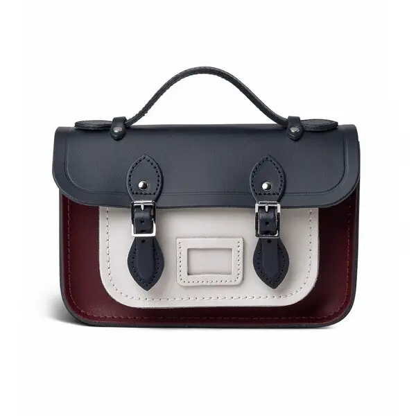 CAMBRIDGE SATCHEL The Mini Clay, Oxblood & Navy - Blue