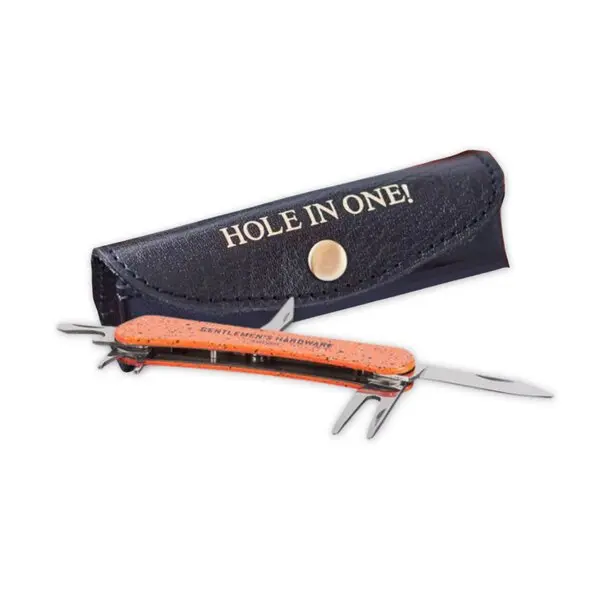 VIDA VIDA Leather Golf Tool & Holder Hole In One - Black