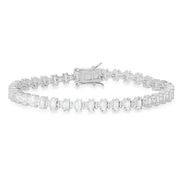 KYLIE HARPER Multi Cut Diamond Cz Tennis Bracelet In Sterling - Silver
