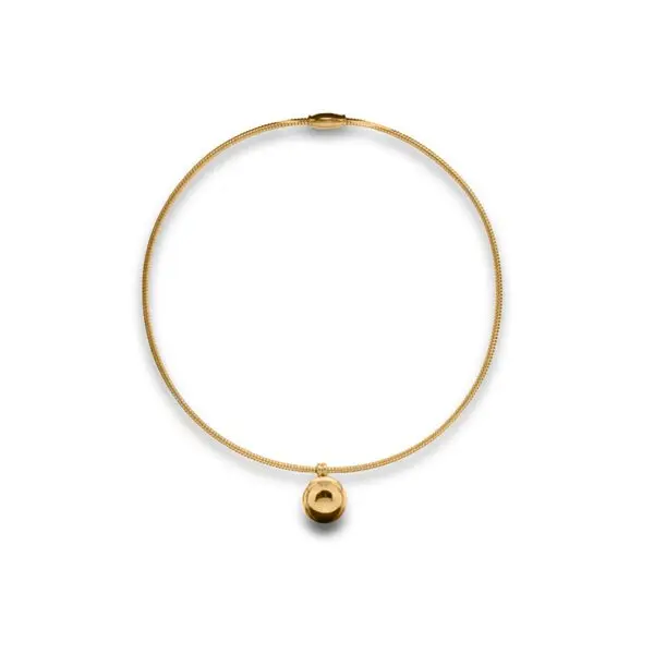 VIEA Casie Twist Chain Ball Pendant Necklace - Gold