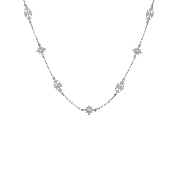 ZOË & MORGAN Silver / White Ayllu Necklace Silver White Zircon - Silver/white