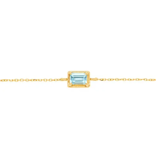BELINDA JEWELZ Swiss Topaz Birthstone Bolo Bracelet - Blue