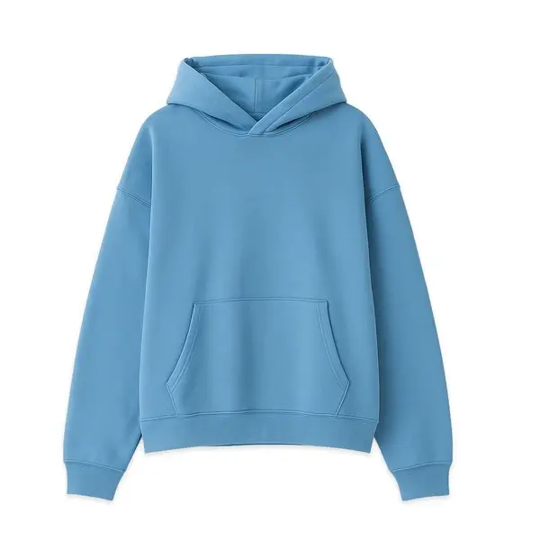 Éclectique Lightweight Terry Hoodie In Cotton Jersey - Blue