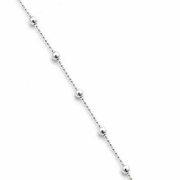 THE PHEIA Ball Beaded Anklet - Silver