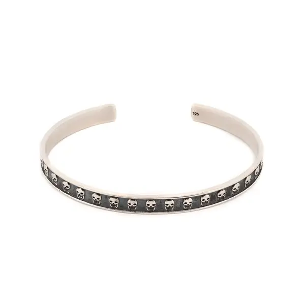 EBRU JEWELRY Sterling Skull Symbol Cuff Bracelet - Silver