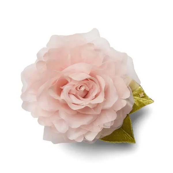 HELENA SIMON The Small Pale Rose Floral Brooch - Pink