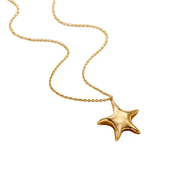 POSH TOTTY DESIGNS Yellow Chunky Star Pendant Necklace - Gold