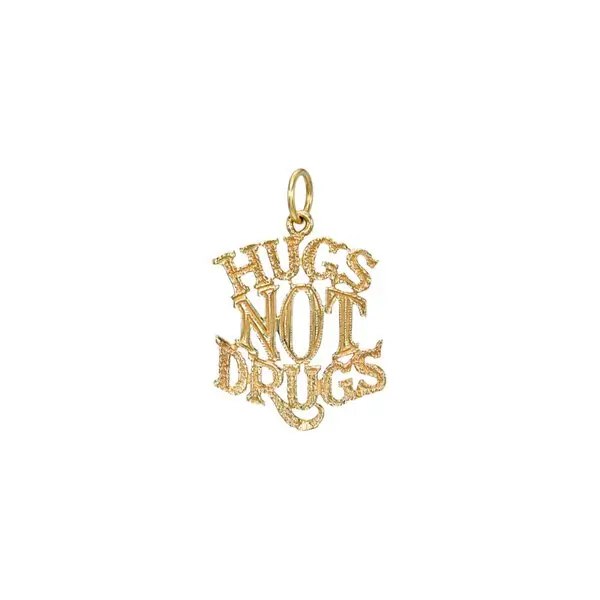 Öugie Hugs Not Drugs Pendant - Gold