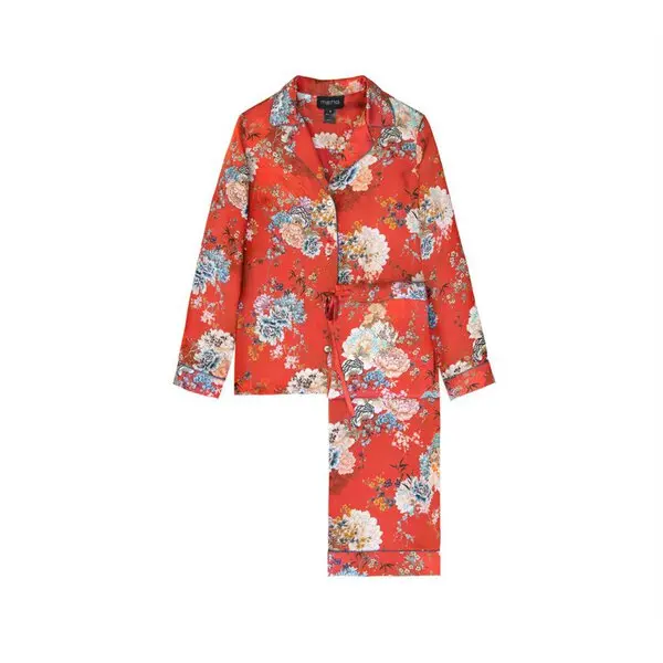 MENG Silk Satin Pyjama Set - Red