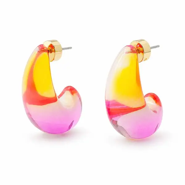 HYE JANE JEWELRY Ombré Resin Statet Earrings - Pink