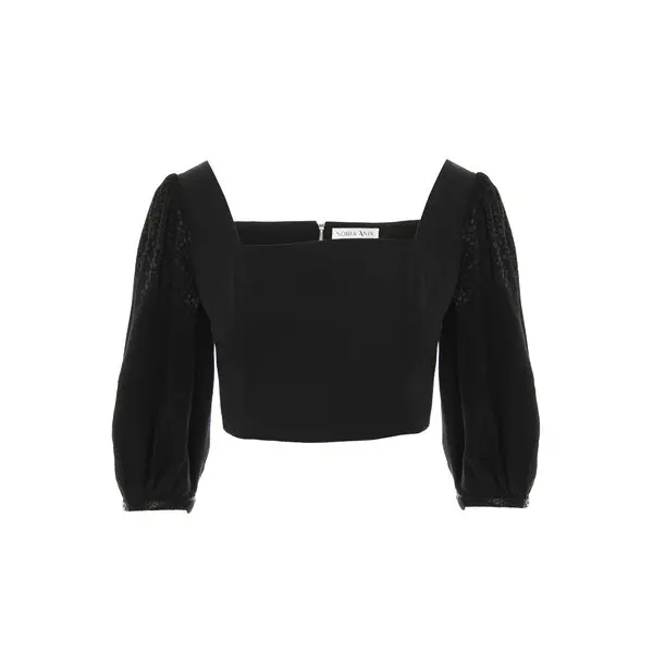 NORIA ANIS Fizz Viscose Jacquard Crop Top
