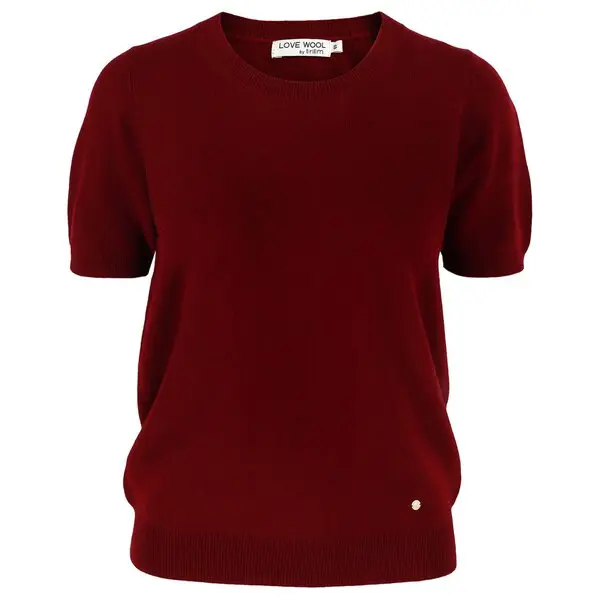 TIRILLM Alina" Cashmere T-shirt Wine - Red