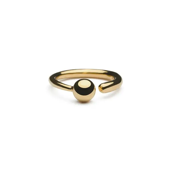 SHABELLA NYC Adjustable Bold Single Sphere Ring - Gold