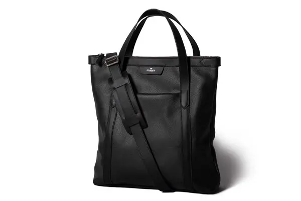 HARBER LONDON Leather Tote Bag - Black