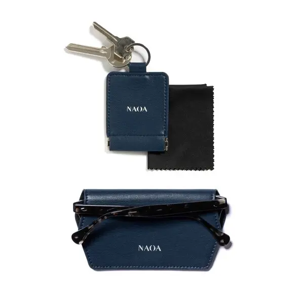 NAOA Glasses Care Set Navy - Blue