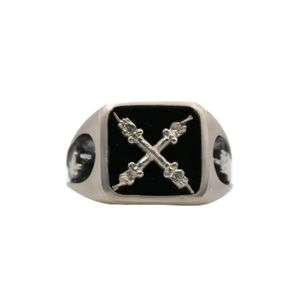 APRÈS YOUTH Black / Silver Introvert Signet Ring Onyx - Black/silver