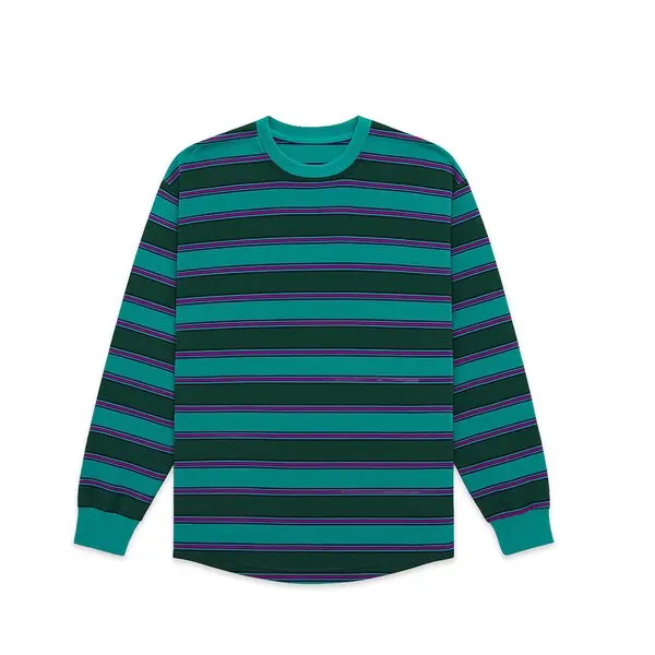 Éclectique Long Sleeve T-shirt In Emerald Drift - Green