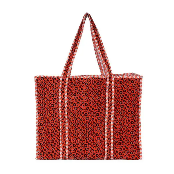 CYC The Velvet Leopard Tote - Orange