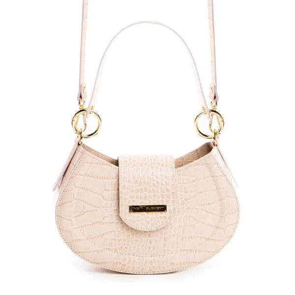 THE 5TH ELEMENT Neutrals Alma Crossbody And Shoulder Bag In Nude Leather - Black/brown