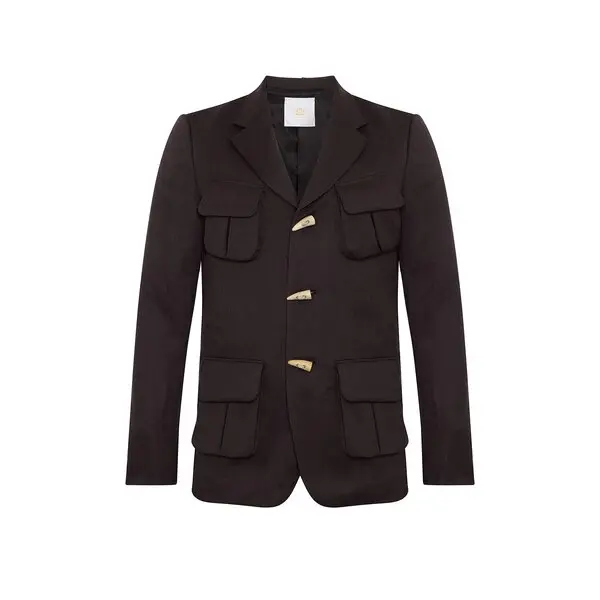 AYA DESIGN Tailored Safari Jacket L'île Déserte Collection - Brown