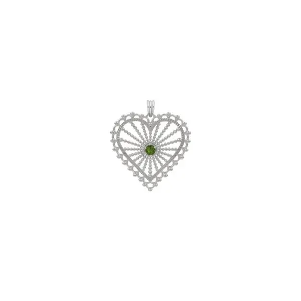 ZOË & MORGAN Silver / Green Amor Charm Silver
