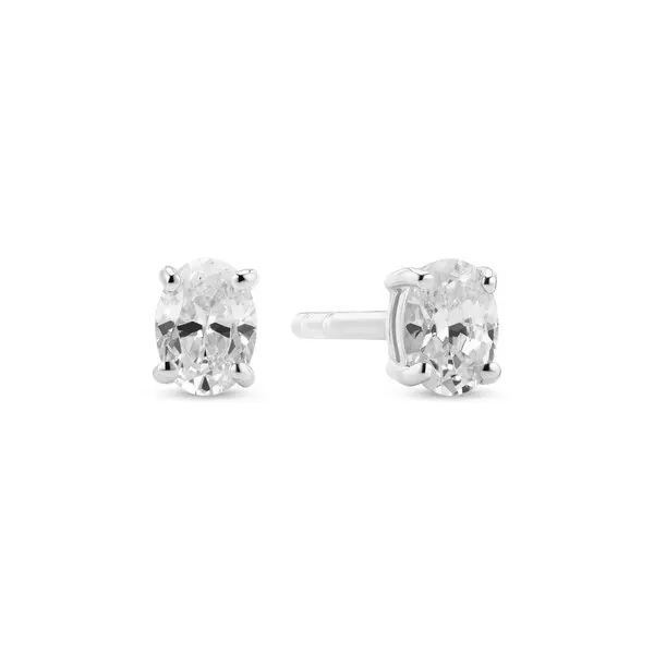 SIF JAKOBS JEWELLERY White / Silver Earrings Ovale Silver - White/silver