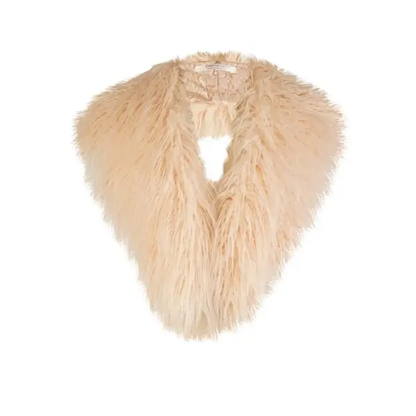 JENNAFER GRACE Blush Faux Fur Collar - Orange