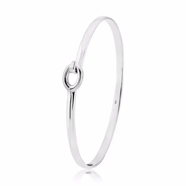 AUREE JEWELLERY Ledbury Sterling Hook Bangle - Silver