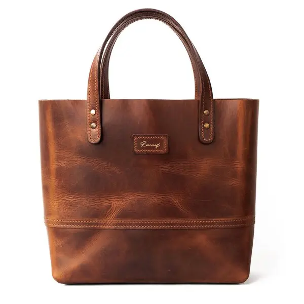 ROARCRAFT Leather Tote Bag - Brown