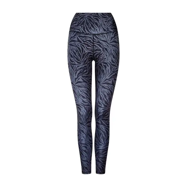 LULA-RU High Rise Legging Tiger Print - Grey