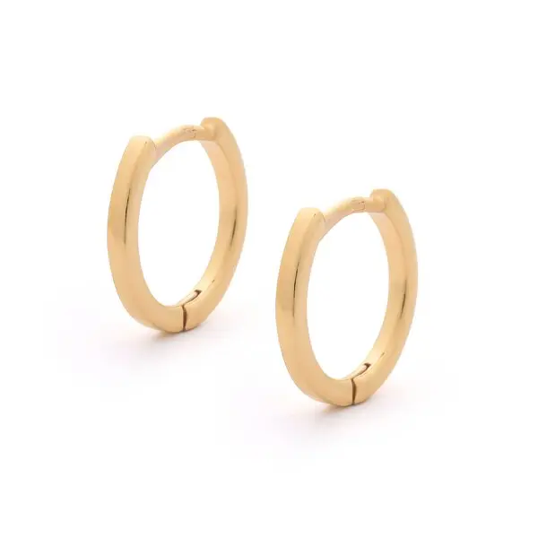 NELLOU JEWELLERY Nell Hoop Earrings Plated Sterling Silver Medium-large - Gold