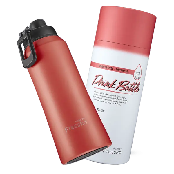 Fressko Core 1l/34oz Drink Bottle Watermelon - Red