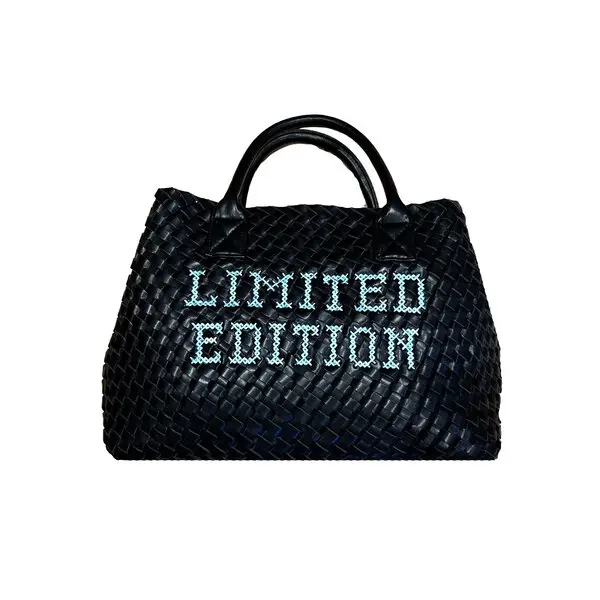 LILLY LOVES Limited Edition Woven Handbag - Black
