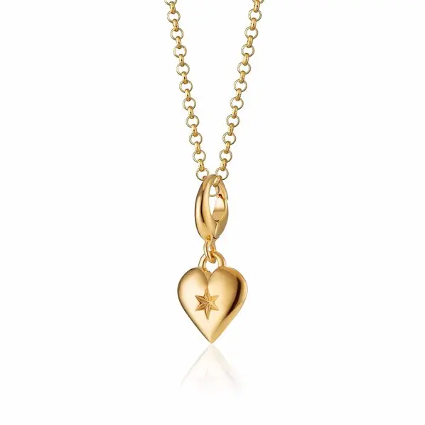 LILY CHARMED Plated Star Heart Charm Necklace - Gold