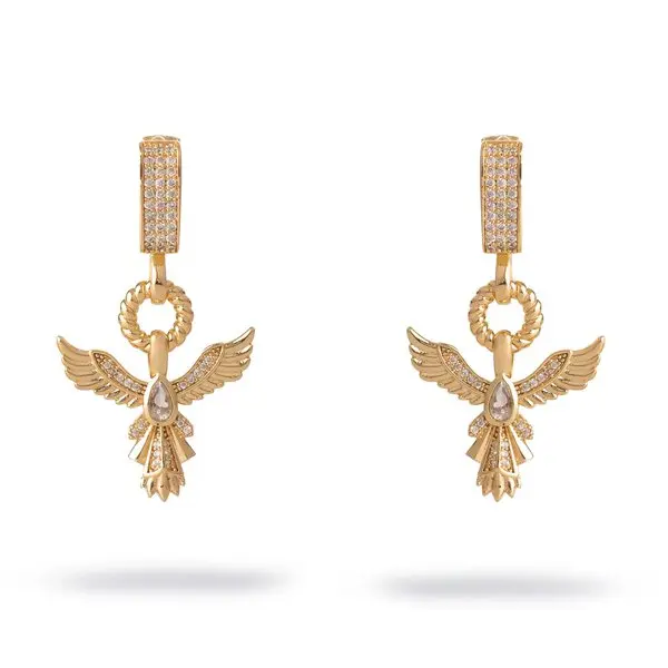 EBRU JEWELRY En Phoenix Drop Earrings - Gold