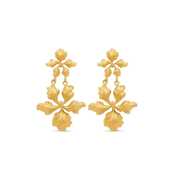 STEPHANIE BROWNE AUSTRALIA Miss Orchid Rd Earrings - Gold