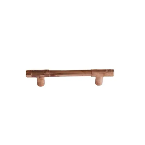 ANATOLIACRAFT Neutrals Copper T-bar Cabinet Handle Industrial Pipe Style - Brown