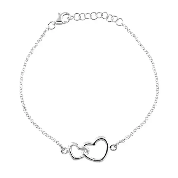 LILY CHARMED Sterling Linked Hearts Bracelet - Silver