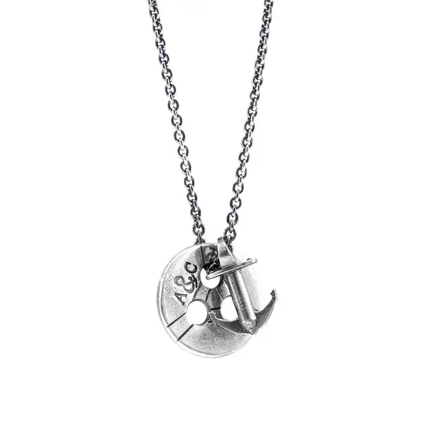 ANCHOR & CREW Lerwick Pulley Necklace Pendant - Silver