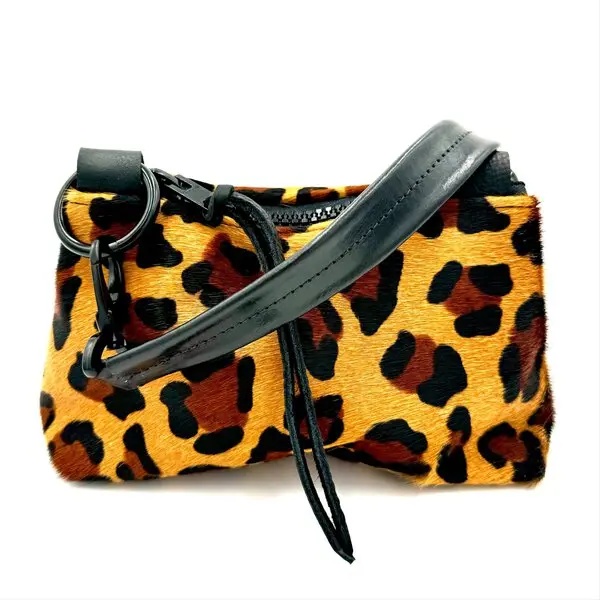 LYNN TALLERICO Neutrals Amy Mini Shoulderbag In Leopard Hair On Hide - Black