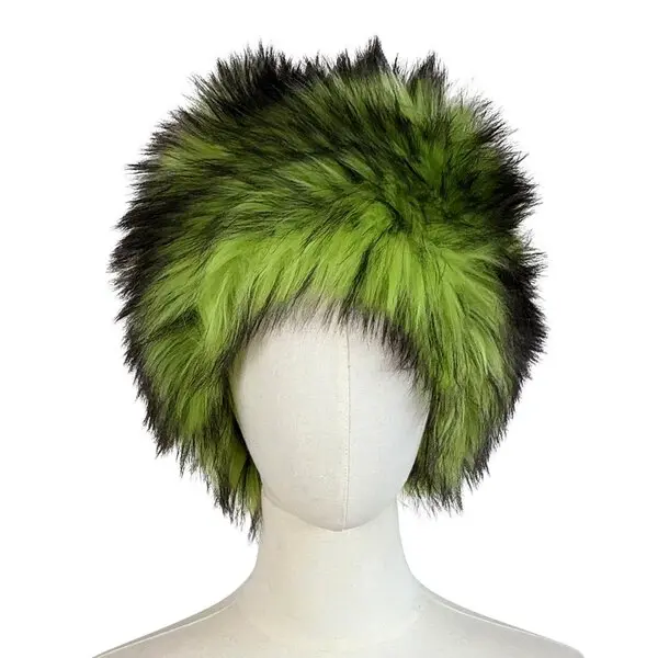 JENNAFER GRACE Anjelina Shadow Absinthe Faux Fur Hat - Green
