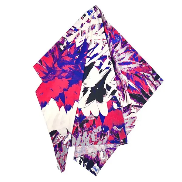 ESC Scarf Print Kumadori - Red
