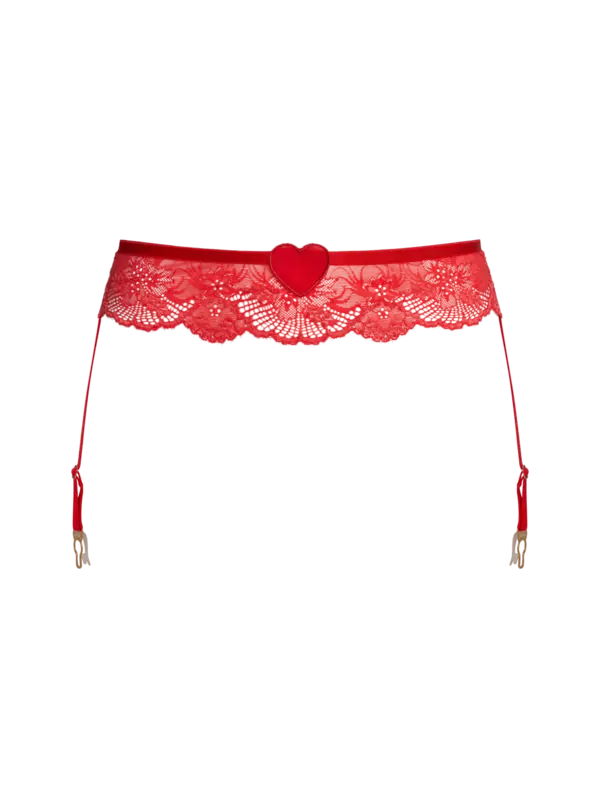 BONBON LINGERIE Griselda Suspender Belt - Red
