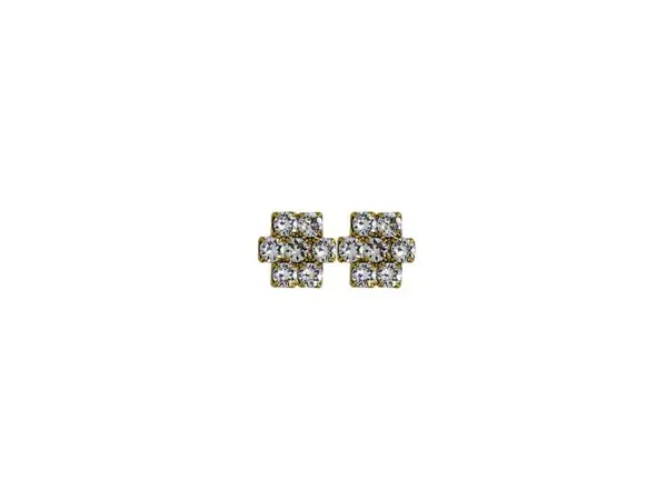 VICKISARGE Neutrals The Clear Hive Earrings In Gold Pierced - Yellow