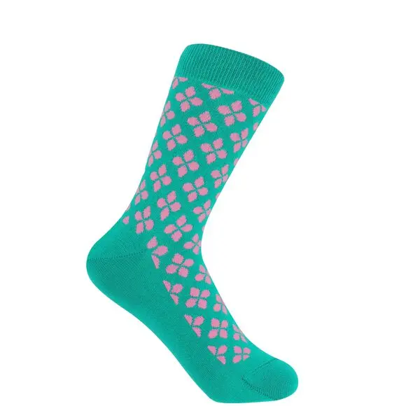 PEPER HAROW - MADE IN ENGLAND Clover ’s Socks – Teal - Green
