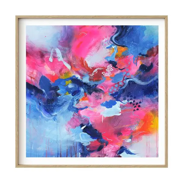 Jessica Slack Studio Blue / Pink You Need To Calm Down Limited Edition Print - Blue/pink