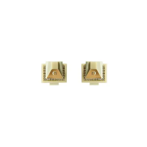 GISSA BICALHO Neutrals Earring Trapeze Short Clay - Yellow