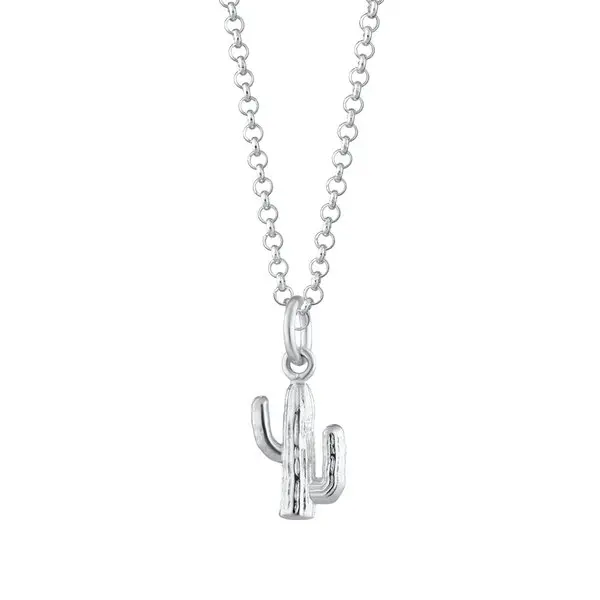 SCREAM PRETTY Cactus Charm Necklace - Silver